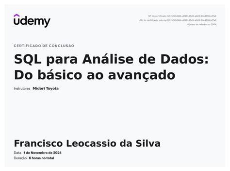 🎉 Estou Animado Para Compartilhar Que Concluí O Curso Sql Para Análise