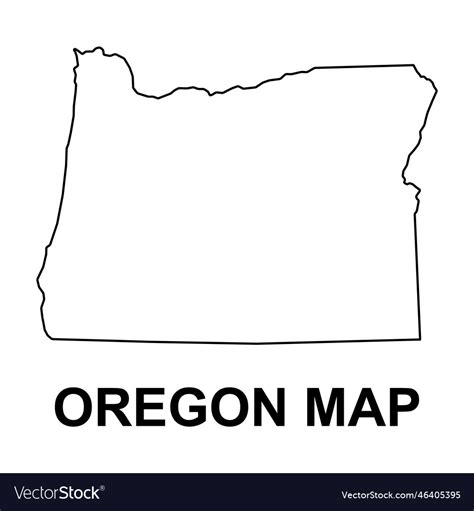 Oregon State Map Outline Premium Vector Us American State Of Oregon