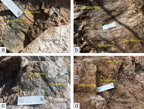 Observed Fault Surfaces With Slicken Fibers In The Field A Download Scientific Diagram