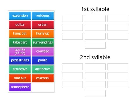 Syllable Stress Group Sort