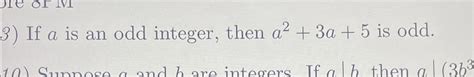 Solved Hammock Problem 43 ﻿if A ﻿is An Odd Integer Then