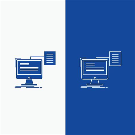 Resume Storage Print Cv Document Line And Glyph Web Button In Blue