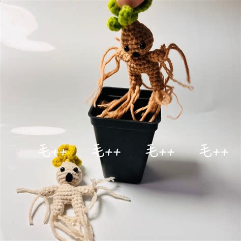 毛線成品☆手工勾織 驚聲尖叫曼德拉草mandrake 哈利波特魔法植物鑰匙圈 掛件 毛線鉤織娃娃 蝦皮購物