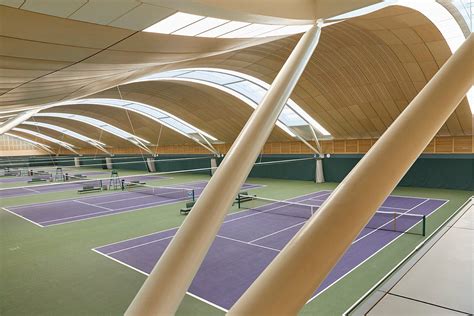 Hopkins Architects Tops Wimbledon Tennis Courts With Racket Informed Roof