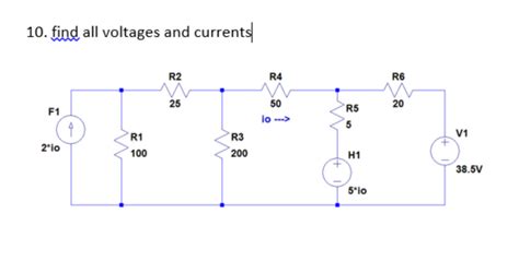Solved Find All Voltages And Currents Chegg Com