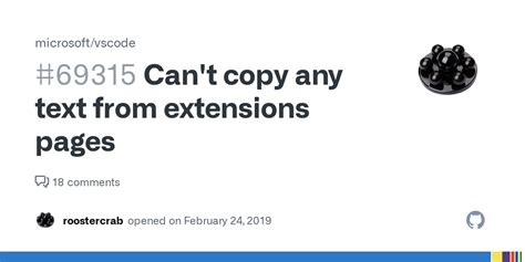 Can T Copy Any Text From Extensions Pages Issue Microsoft Vscode GitHub