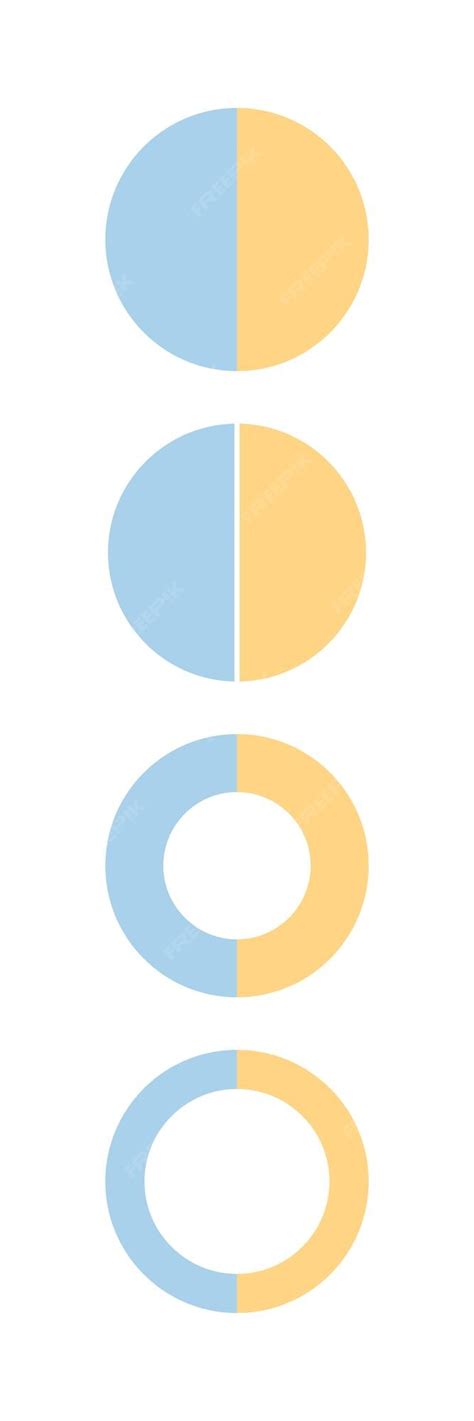 Premium Vector Circle And Ring Section Template Piechart With 2