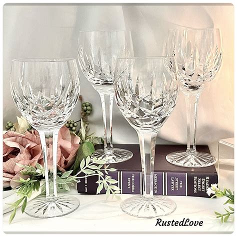 Waterford Crystal Lismore Wine Hocks Blown Glass Waterford Wine Glasses