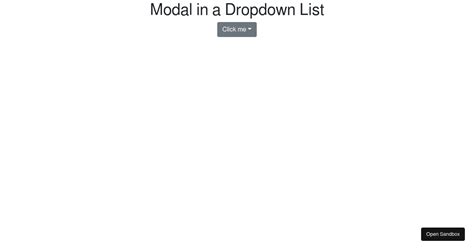 Modal Dropdown List Codesandbox