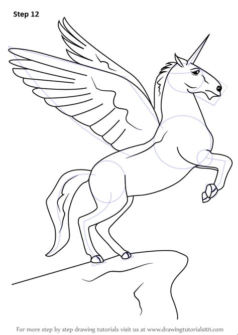How To Draw A Unicorn With Wings Unicorns Step By Step