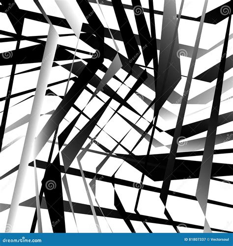 Abstract Geometric Art With Edgy Angular Shapes Randomly Order Stock Vector Illustration Of