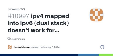 Ipv4 Mapped Into Ipv6 Dual Stack Doesnt Work For Windows To Wsl