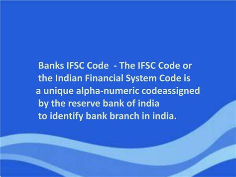 PPT Bank Ifsc PowerPoint Presentation Free Download ID 7304197