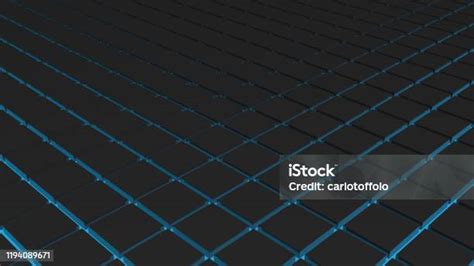 검은 색 사각형과 파란색 라이트 라인이있는 배경 3d 렌더링 그림 0명에 대한 스톡 사진 및 기타 이미지 0명 3차원 형태 검은색 Istock