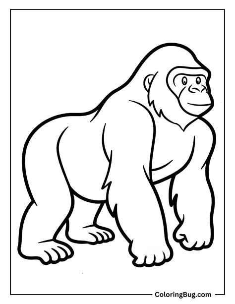 40 Gorilla Coloring Pages Free Printable Pdfs