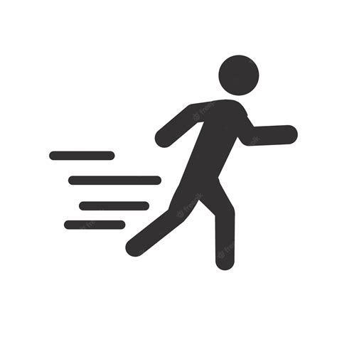 Premium Vector Vector Illustration Of People Running Icon Flat Design