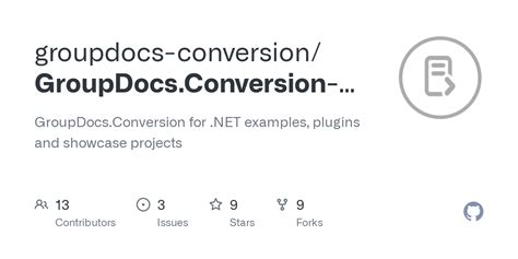 GitHub Groupdocs Conversion GroupDocs Conversion For NET GroupDocs