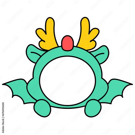 용 캐릭터 얼굴 합성 도안 Stock Vector Adobe Stock