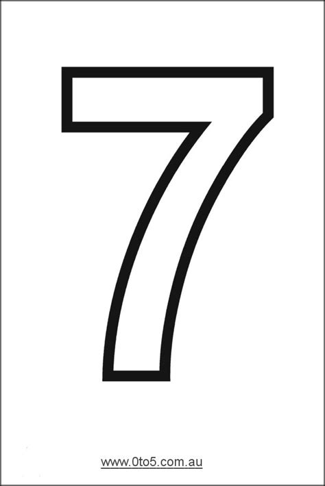 Number 7 Printable Numbers Free Printable Numbers Numbers Preschool