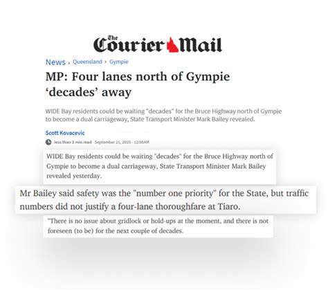 The Fight To Fast Track The Tiaro Bypass Llew O´brien Mp