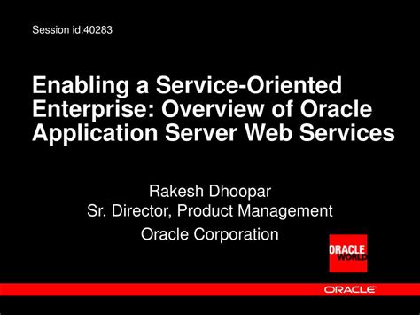 ppt enabling a service oriented enterprise overview of oracle