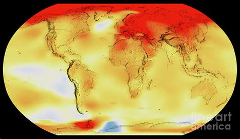 Global Temperature Anomalies By Science Photo Library