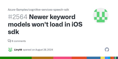 Newer Keyword Models Wont Load In Ios Sdk · Issue 2564 · Azure Samplescognitive Services