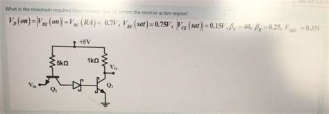 Solved What Is The Minimum Required Input Voltage That Qi