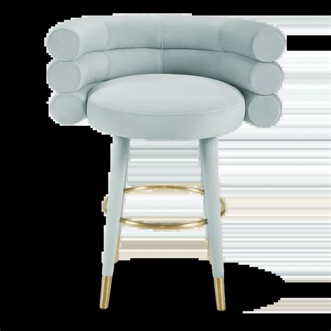 Betty Mint Green Velvet Counter Stool Tov