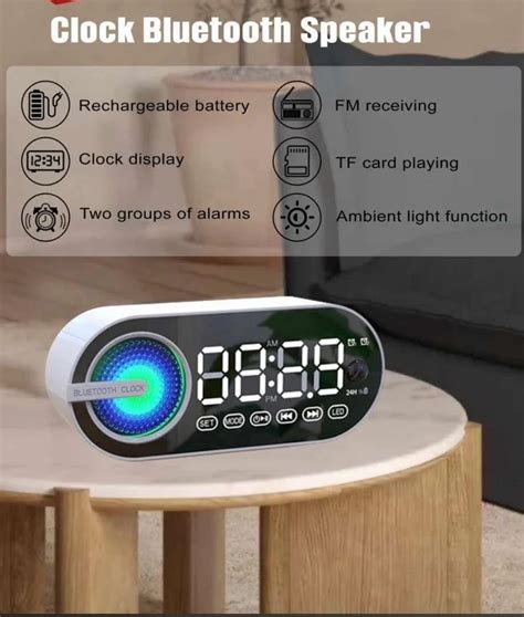 Black Alarm Clock Bluetooth Speaker At 350 Piece In Mumbai ID 2852664979391