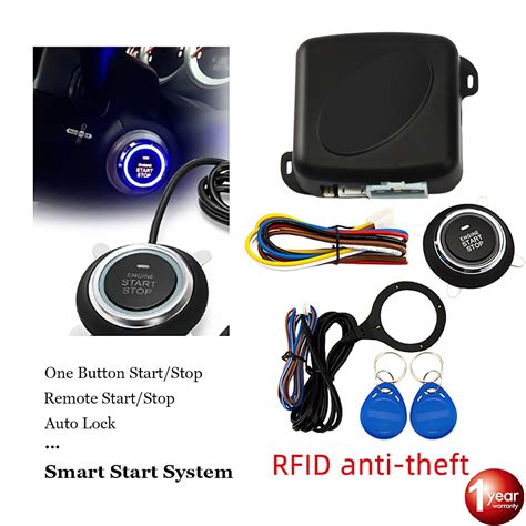 Car Alarm Start Stop Button Engine Rfid Keyless Entry System Push