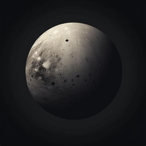 A Moon With Many Craters Premium Ai Generated Image