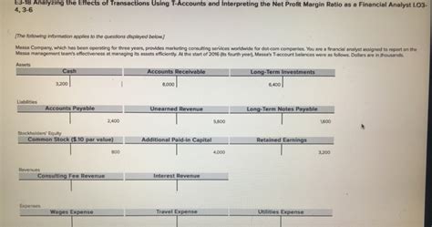 Solved E3 18 Analyzing The Effects Of Transactions Using