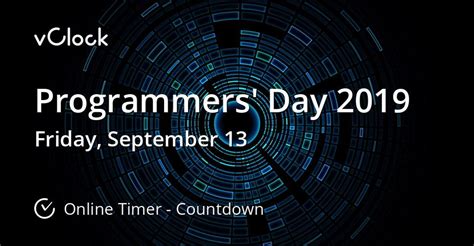 When Is Programmers Day 2019 Countdown Timer Online Vclock