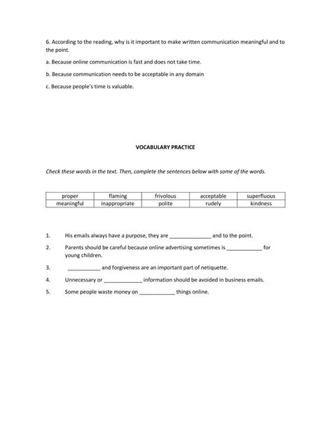 Netiquette Online Exercise For Live Worksheets