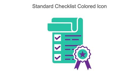 Standard Checklist Colored Icon In Powerpoint Pptx Png And Editable Eps