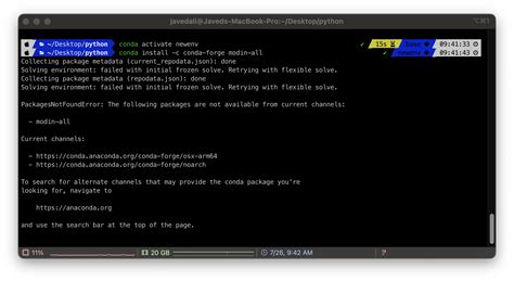 Not Able To Install Modin Package From Conda Forge On M1 Pro MacBook Pro 14 Issue 4712