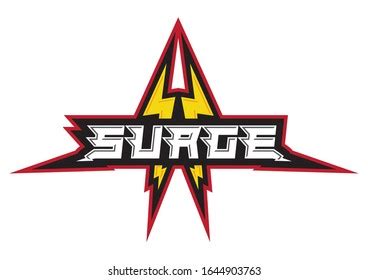 Surge Text Vector Logo Template Lightning Stock Vector Royalty Free