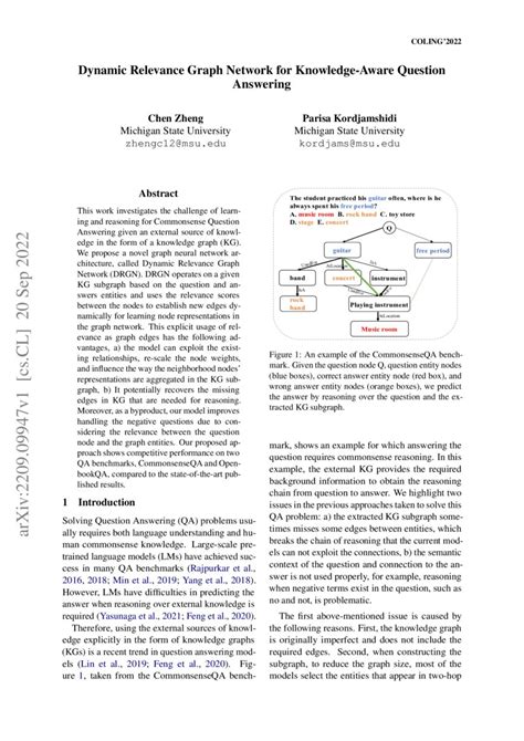 Dynamic Relevance Graph Network For Knowledge Aware Question Answering Deepai