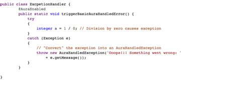 Handling Exceptions In Lightning Using Aurahandledexceptions Absyz