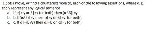 Pts Prove Or Find A Counterexample To Each Of Chegg