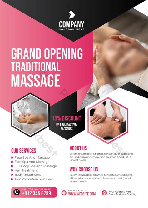 Massage Flyer Template Design Ai Free Download Pikbest
