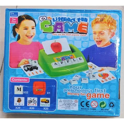 Literacy Fun Game Preschool Letter Alphabet Reading Puzzle Blocks