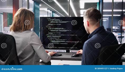 Computer Programmer Using Development Software Stock Image Image Of Headphones Desktop 309491127
