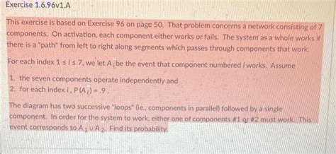 Exercise 1 6 96v1 A This Exercise Is Based On Chegg Com