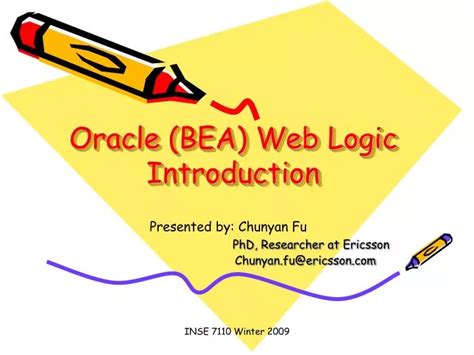 PPT Oracle BEA Web Logic Introduction PowerPoint Presentation Free Download ID 1145028