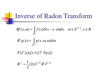 Ppt Radon Transform And Its Applications Powerpoint Presentation