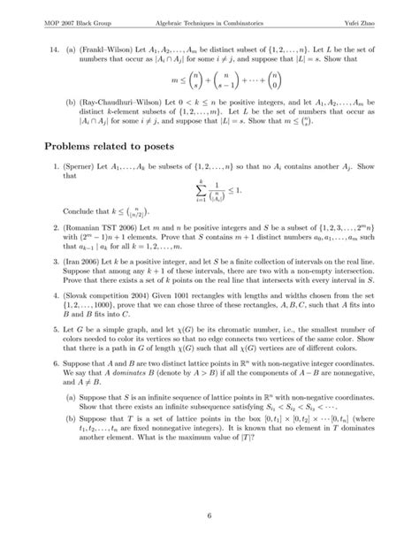 Algebraic Techniques In Combinatorics Pdf