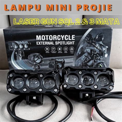 Lampu Led Mini Projie Sql 2 Dan 3 Mata Laser Gun Lampu Tembak Sorot Motor Mobil Lazada Indonesia