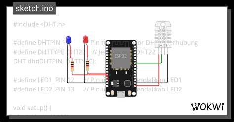 Mencoba Dht 22 Wokwi Esp32 Stm32 Arduino Simulator